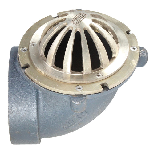Zurn Z185 6" Diameter Cornice Roof Drain 90 Degree Threaded Outlet