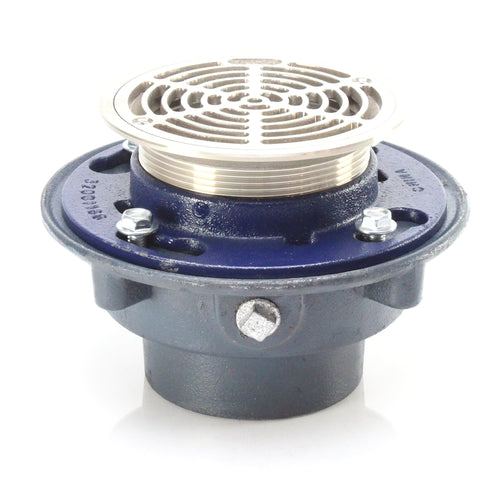 Zurn ZN415-6B 6" Round Floor Drain with Nickel Bronze Strainer