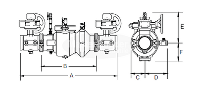Zurn Wilkins 4-350ABG 4" Double Check Valve Assembly (DCVA) Supervised