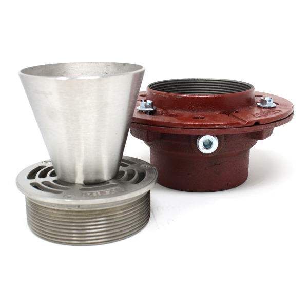 MIFAB F1000-C-5-3-7-F4 Stainless Steel Funnel Floor Drain (Membrane)