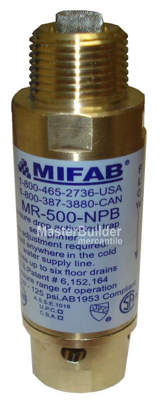 MIFAB MR-500-NPB Pressure Drop Activated Trap Seal Primer Serving Up T