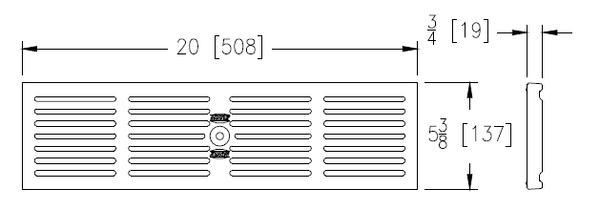 Zurn P6-HPD 6" Wide Heel-Proof Slotted Ductile Iron Grate
