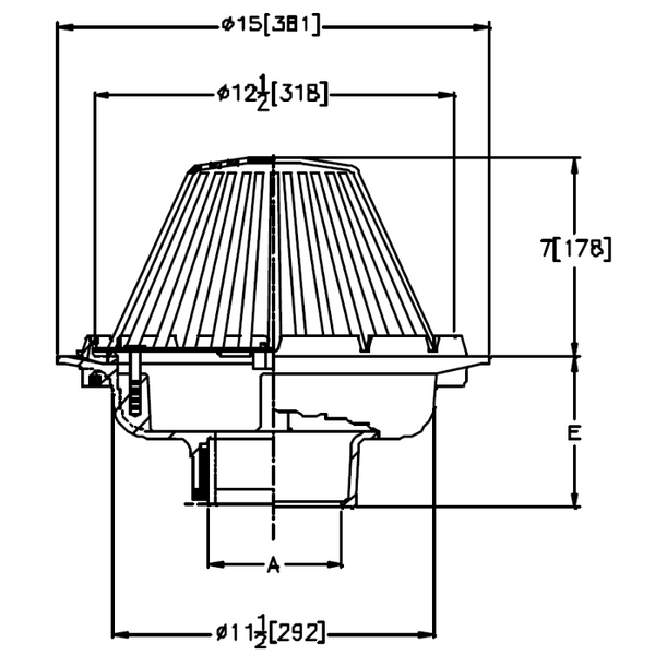 Zurn Z100 - 15" Diameter Roof Drain Series