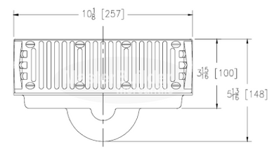 Zurn Z161 Oblique Scupper Drain 3x10 | Bronze Roof Drain