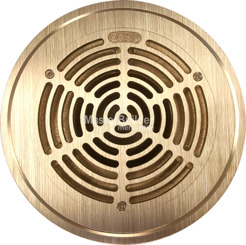 Zurn ZN415-9R Floor Drain with 9" Round Nickel Bronze Strainer with Su
